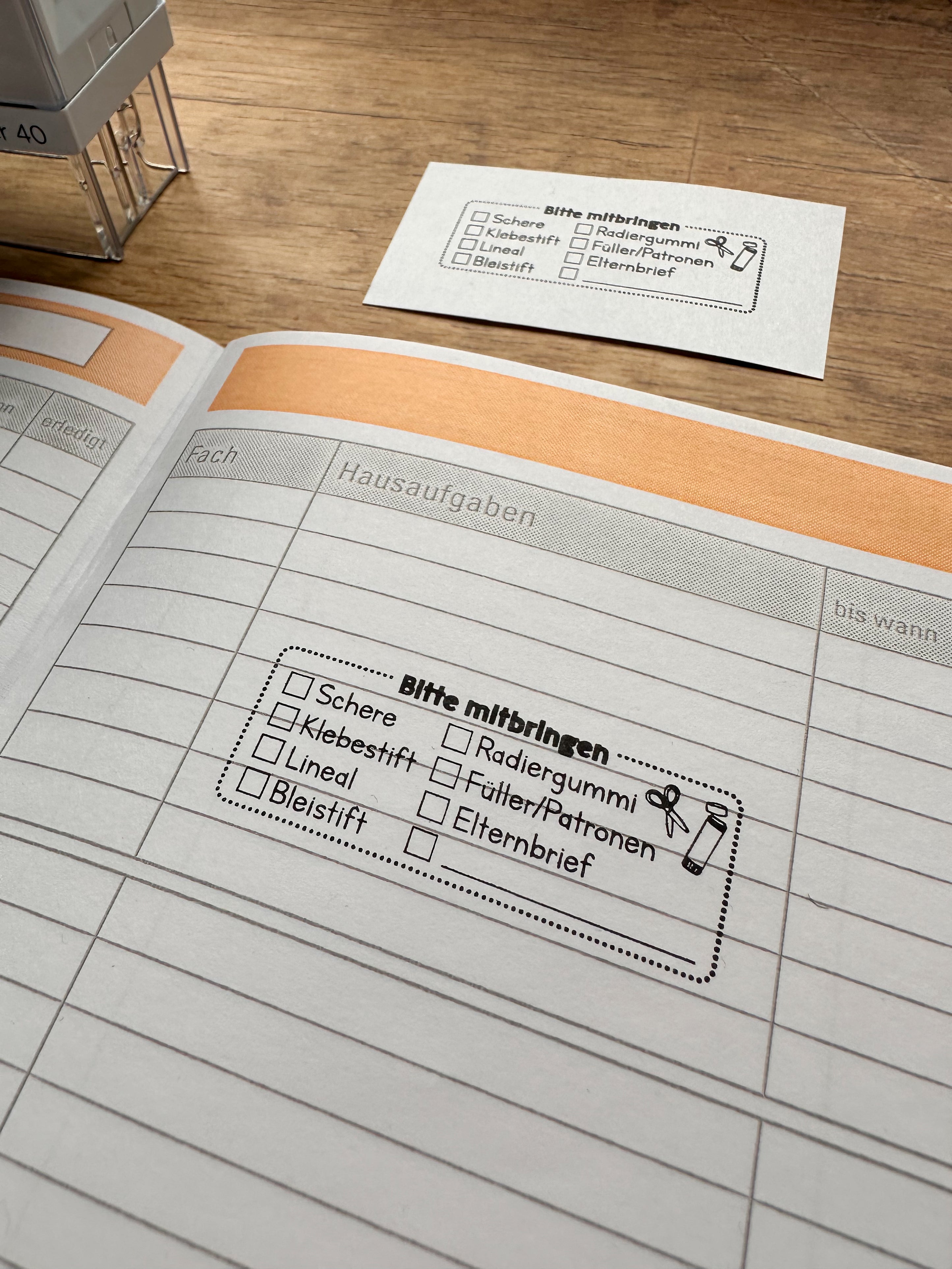 Stempel 'Bitte mitbringen' - DieGrundschulkiste X Materialwiese ...