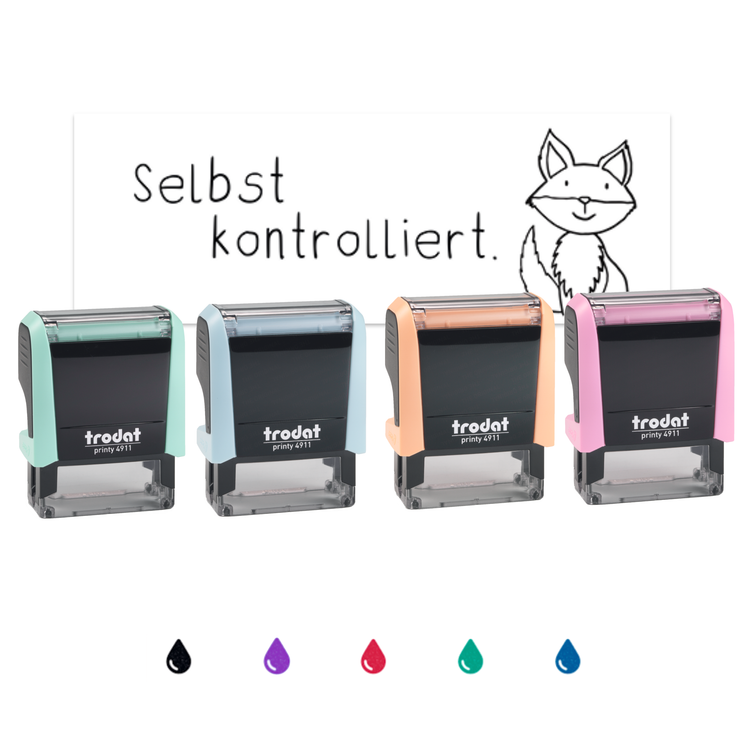 Stempel Fuchs 'Selbst kontrolliert' Schulstempel – Schulkrams